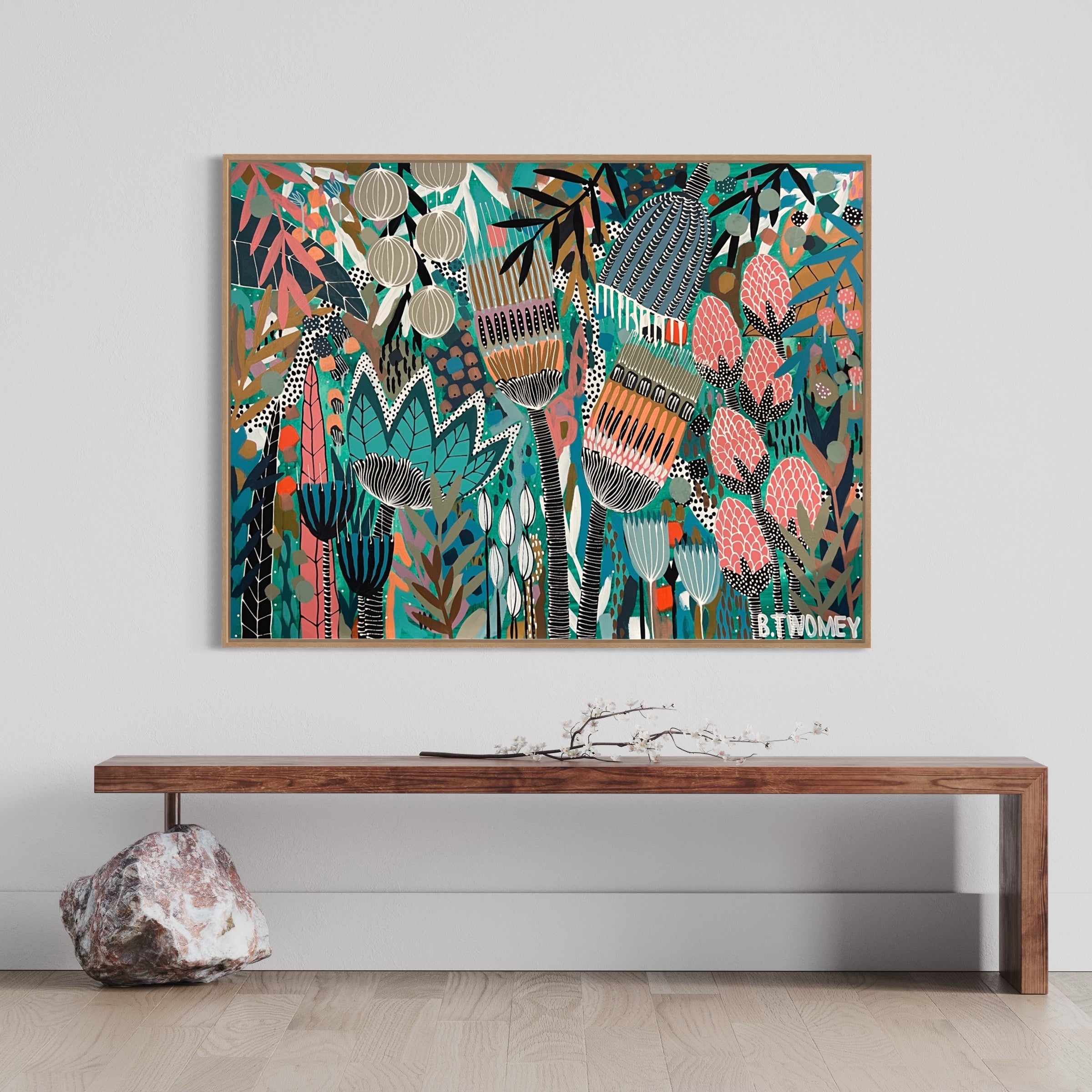 'Shoreline’ (122cm x 92cm) - COMMISSION – B TWOMEY - Abstract Artist