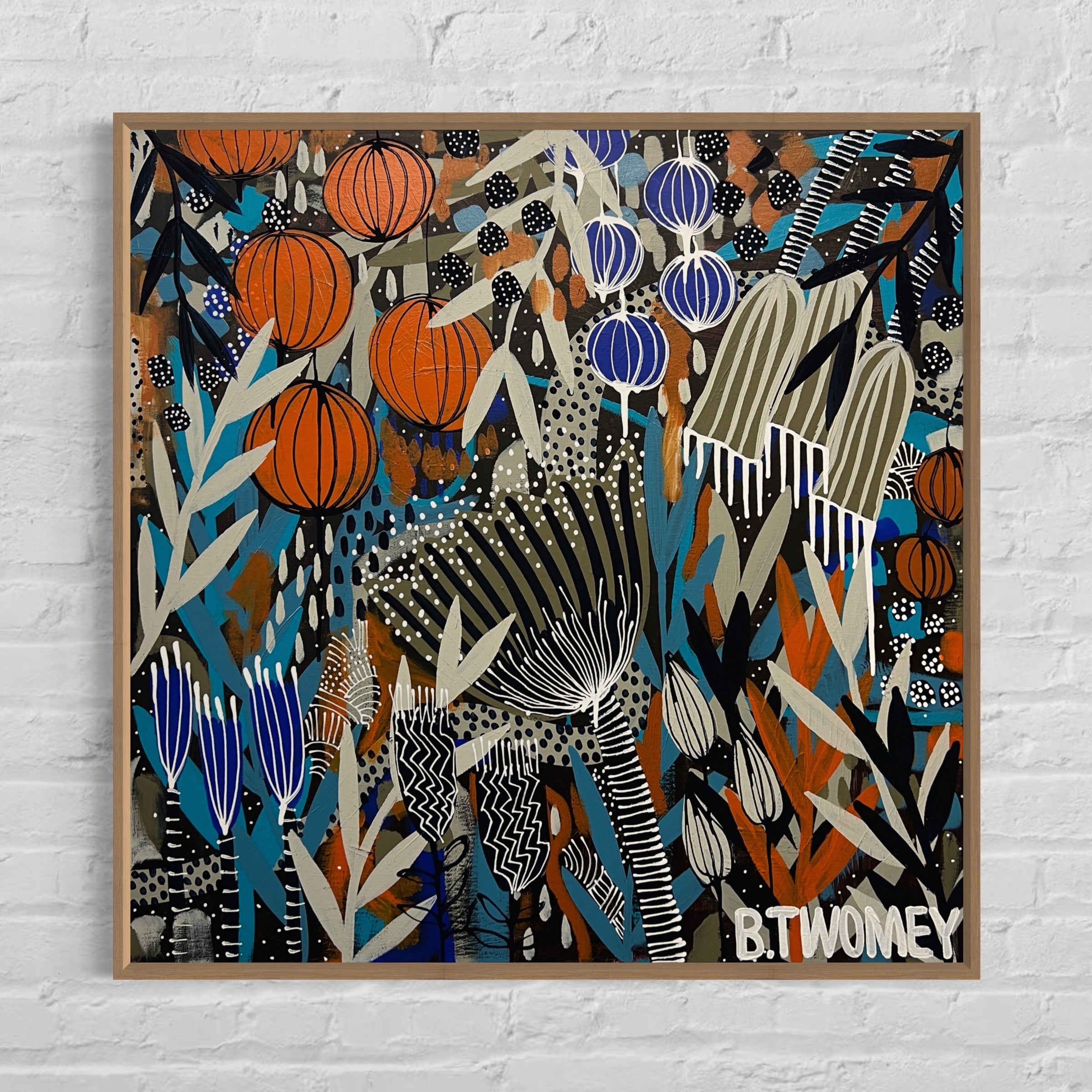 'Cobalt Coast' (76cm x 76cm) – B TWOMEY - Abstract Artist