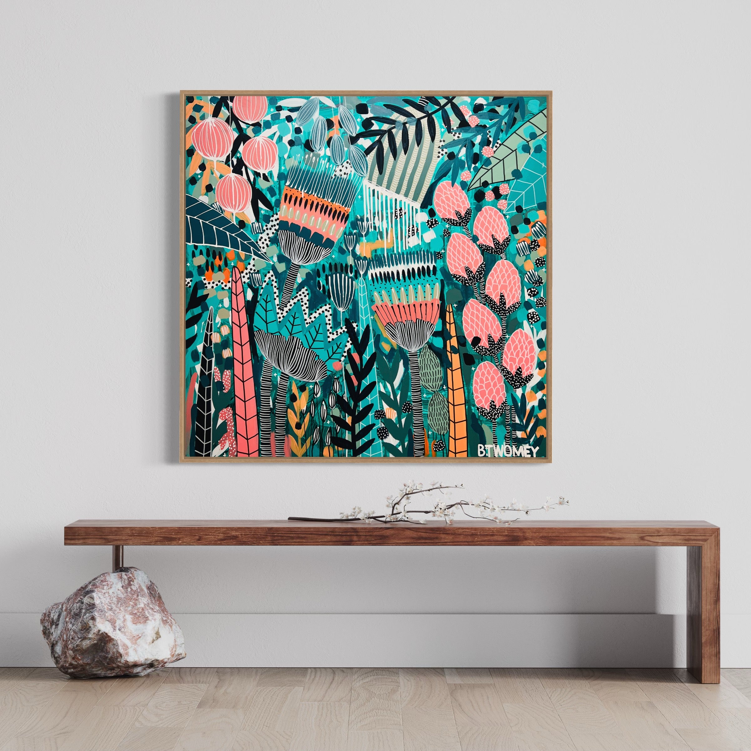 'Electric Kool Aid’ (101.6cm x 101.6cm) - SOLD – B TWOMEY - Abstract Artist