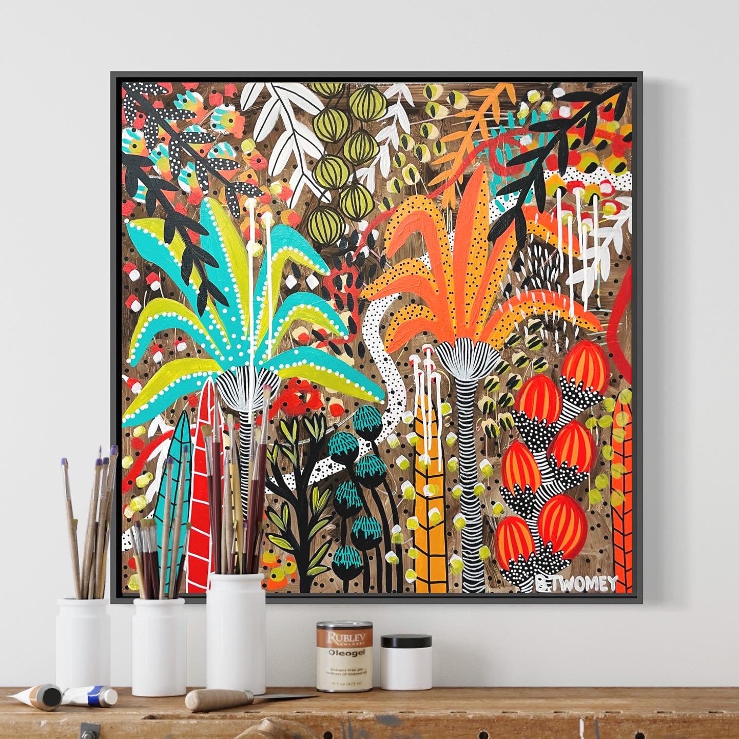 'Bellow' (76cm x 76cm) - SOLD – B TWOMEY - Abstract Artist